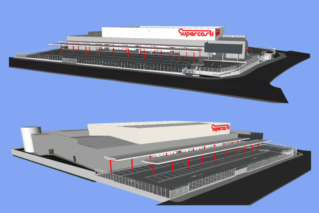 Proyecto del nuevo centro Supercash en Gijón